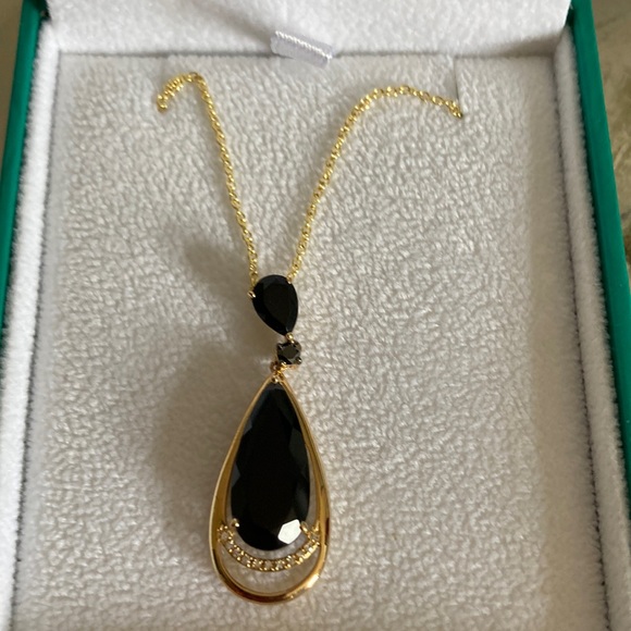 Effy | Jewelry | Effy Black Jade And Diamond Gold Necklace New In Box ...